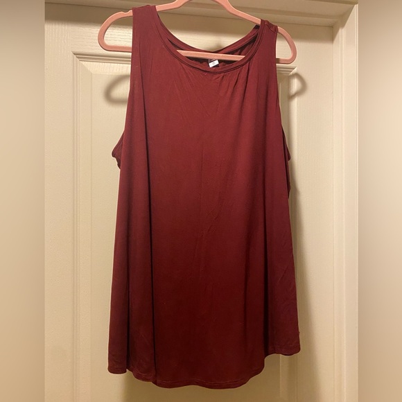 Old Navy | Tops | Old Navy Size 3x Plus Maroon Colored Sleeveless Top ...